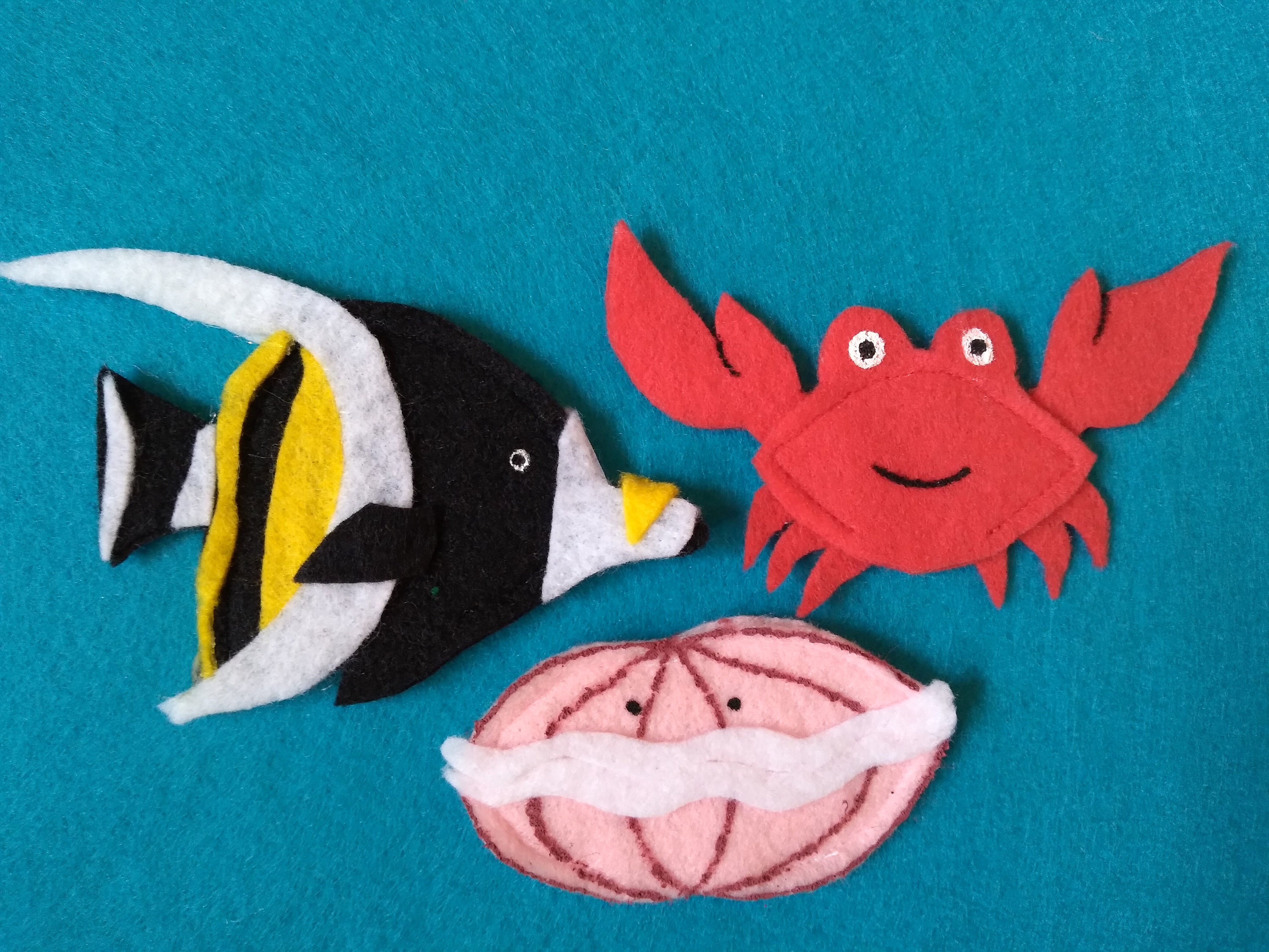 Set of 9 Sea Creatures Finger Puppets - Etsy