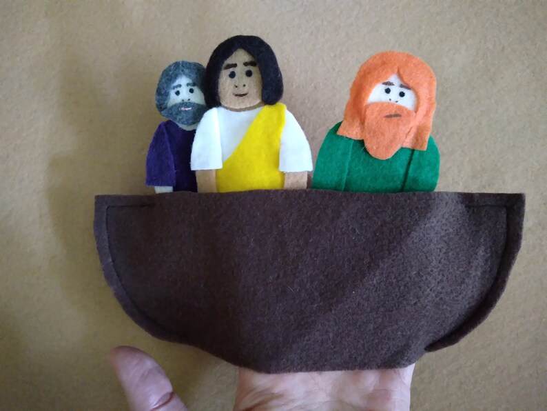 Jonah and the Whale Finger Puppet Play Set - Etsy