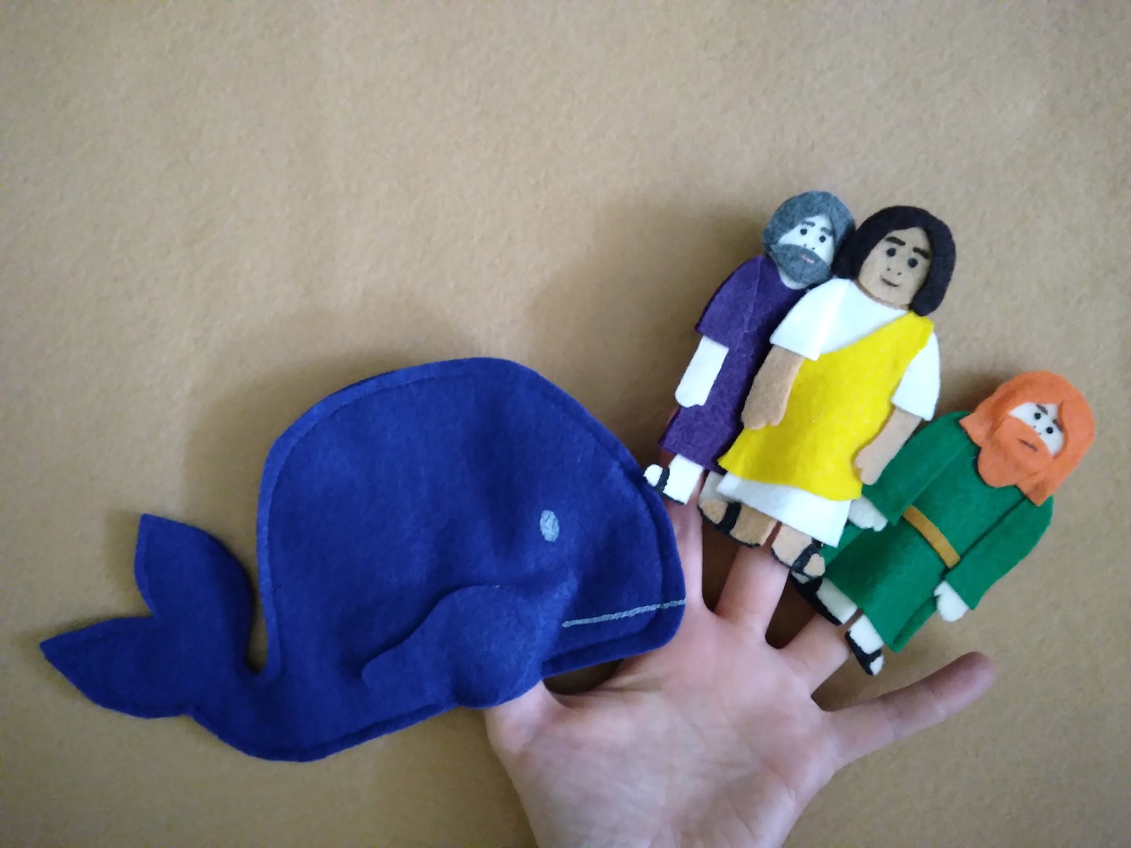 Jonah and the Whale Finger Puppet Play Set - Etsy