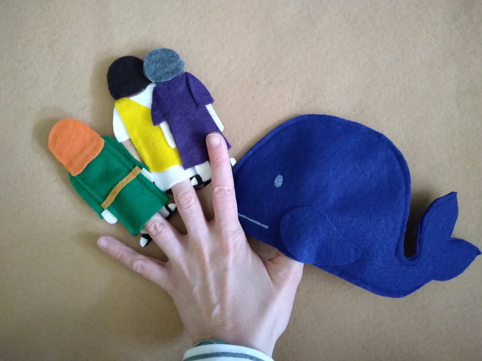 Jonah and the Whale Finger Puppet Play Set - Etsy