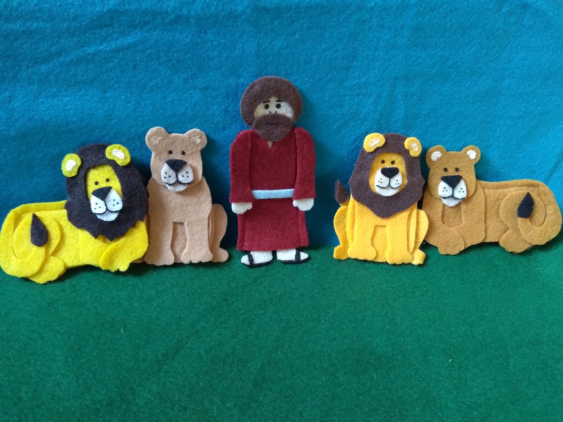 Daniel in the Lions' Den Finger Puppet Play Set - Etsy
