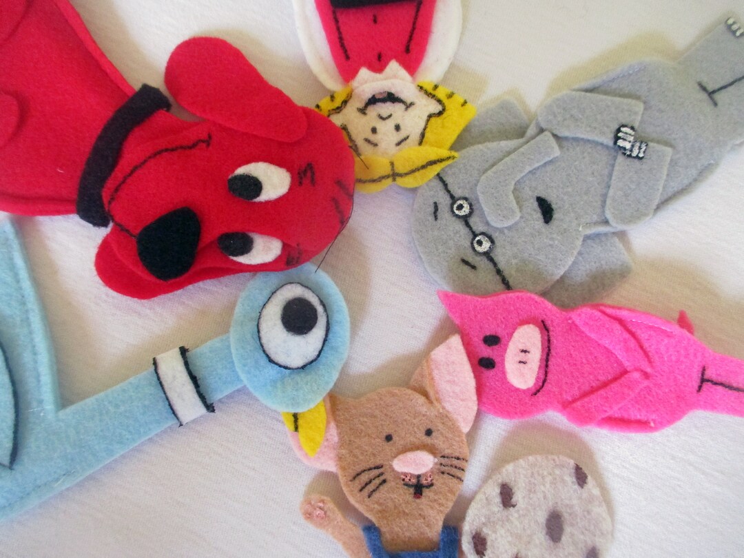 Children's Book Character Finger Puppets, Set of 6 - Etsy
