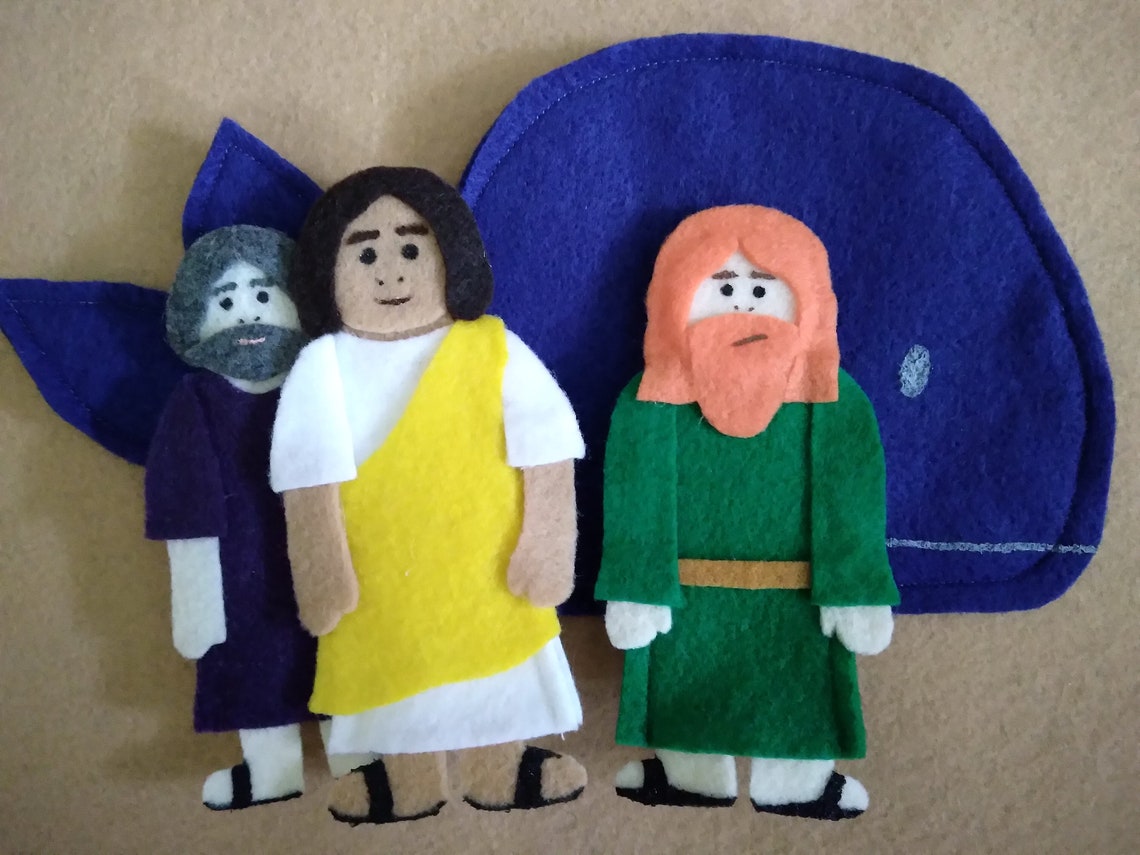Jonah and the Whale Finger Puppet Play Set - Etsy