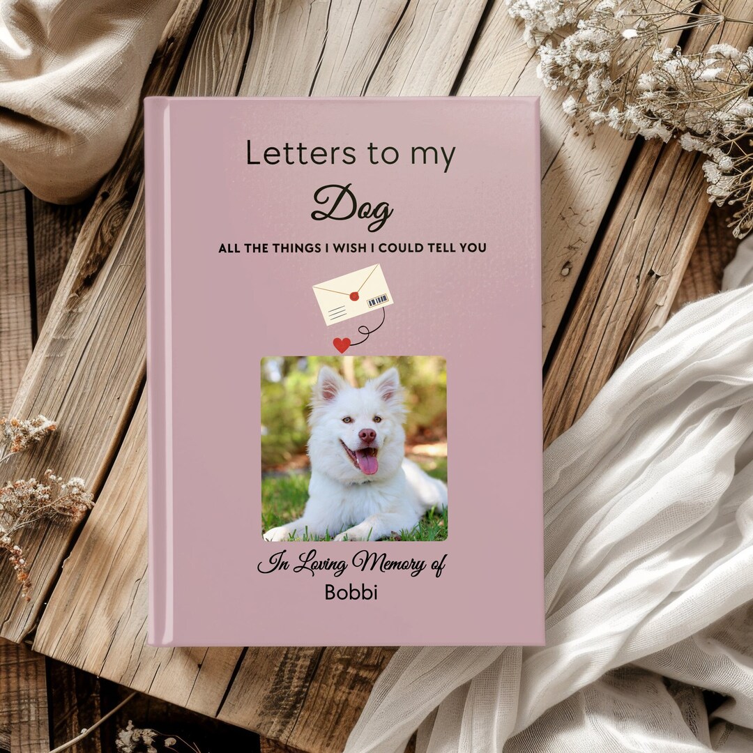 Personalized Dog Memorial Journal, Letters to My Dog, Loss of Dog A5 ...