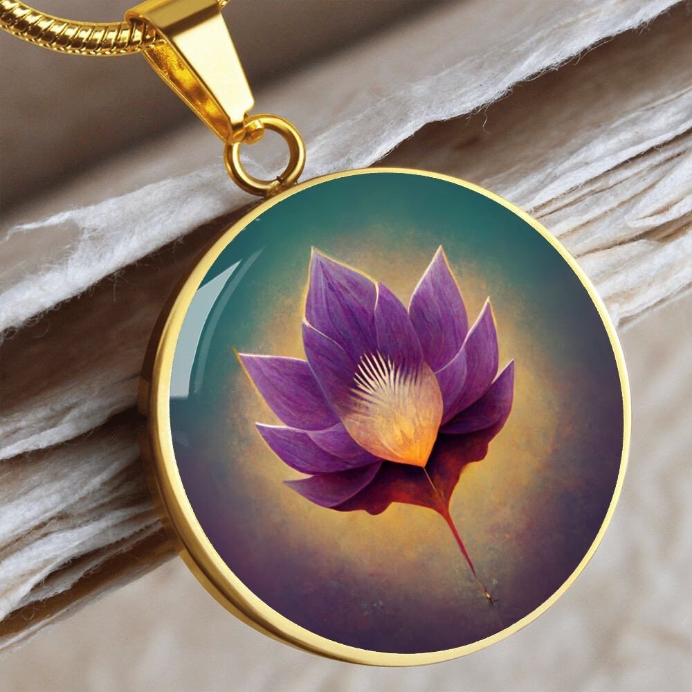 Personalized Lotus Flower Crown Chakra Necklace, Boho Jewelry, Gift for ...