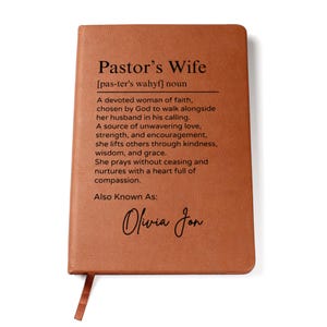 Personalized Pastor's Wife Journal, Custom Pastors Wife Appreciation ...