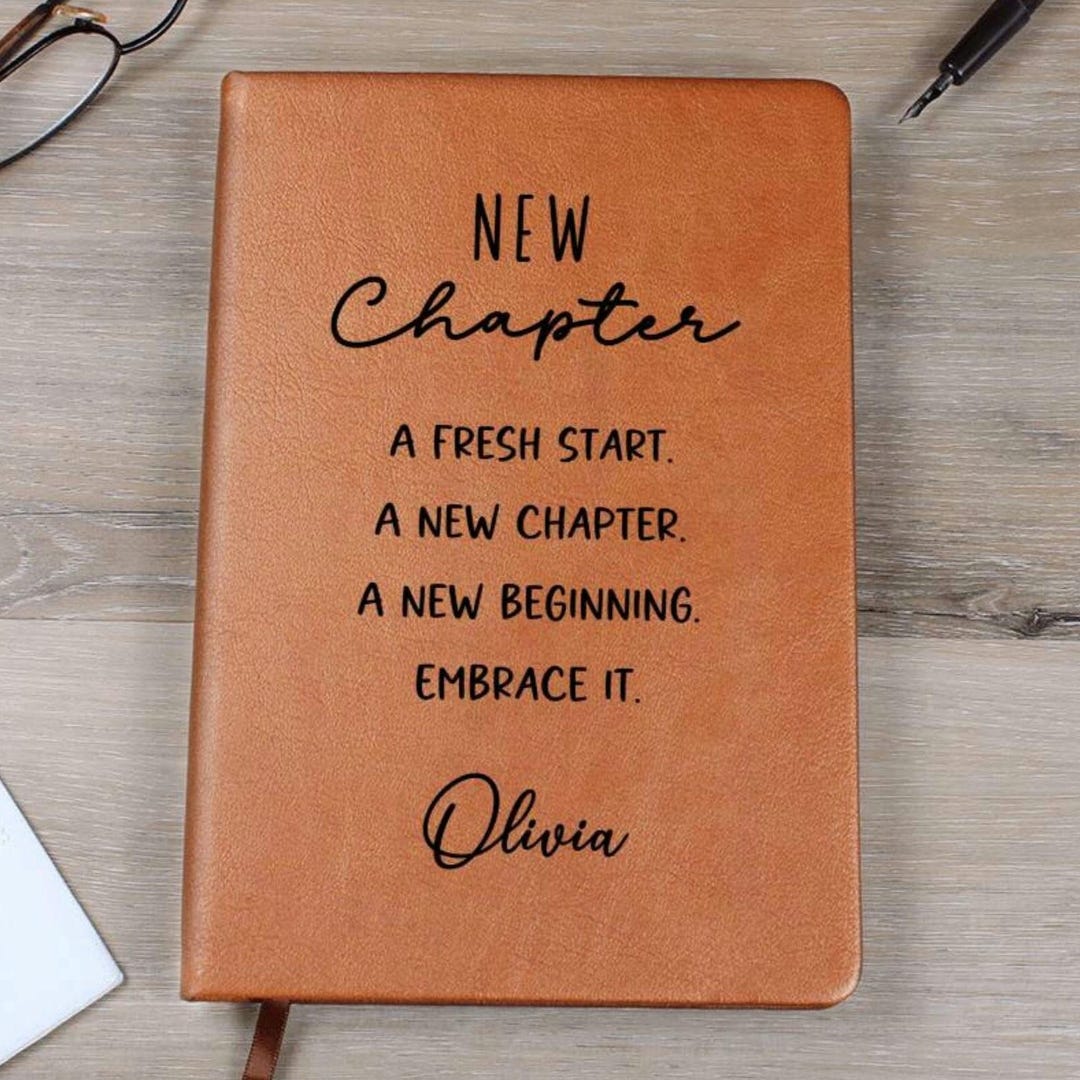 Personalized New Chapter Journal, New Beginnings, Inspirational Gifts ...