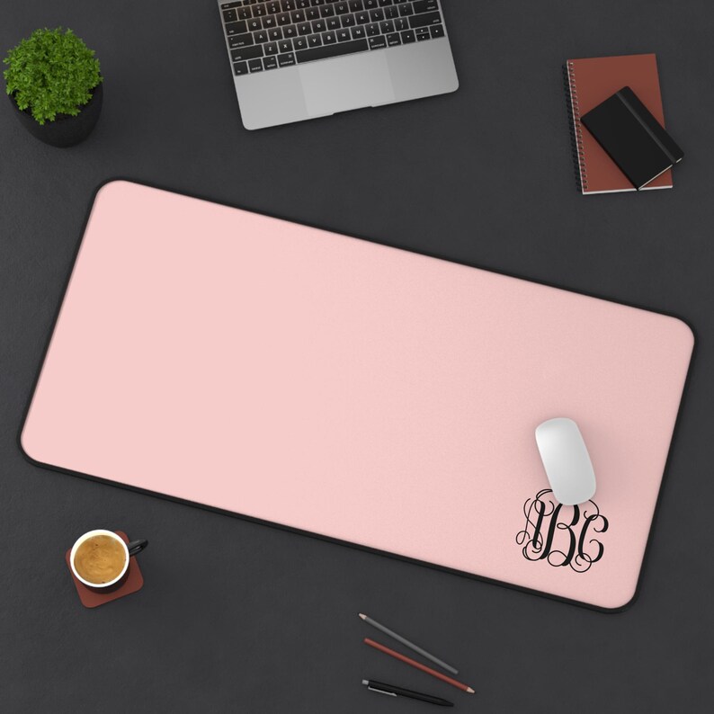 Custom Monogram Initial Desk Mat, Personalized Gaming Mouse Pad Large ...