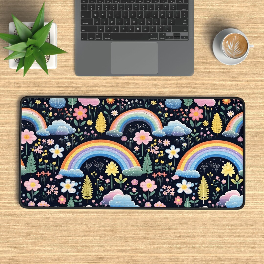 Dark Cottagecore Desk Mat, Aesthetic Deskmat, Garden Desk Pad, Extended ...