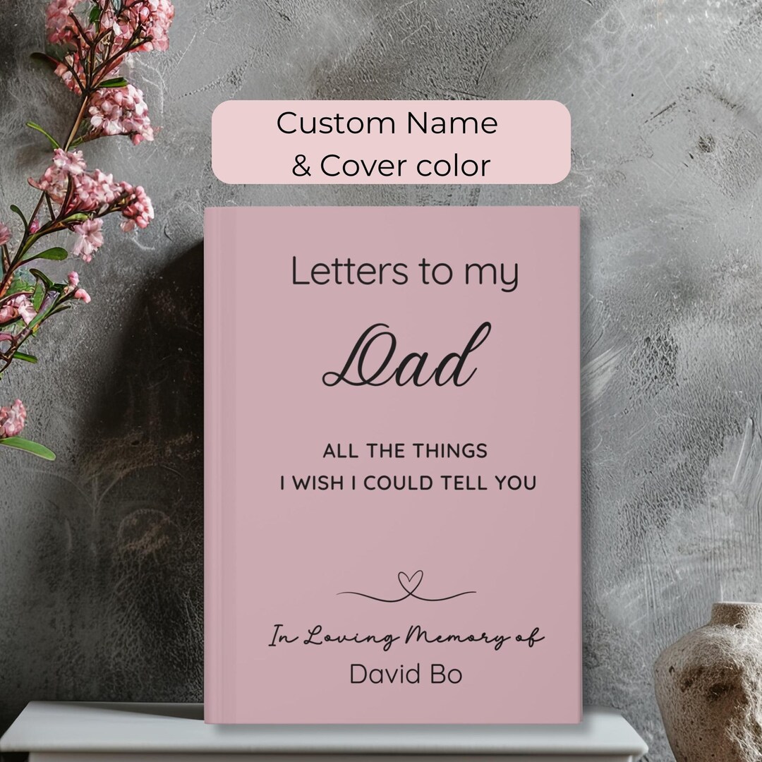 Personalized Memorial Journal, Letters to My Dad, Loss of Father, A5 ...