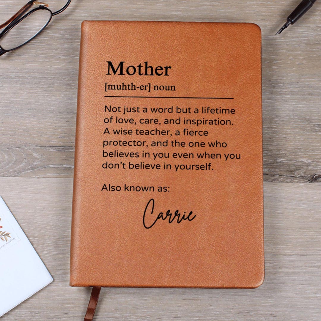 Personalized Mother Journal, Custom Mother's Day Journal Gift, A5 Vegan ...