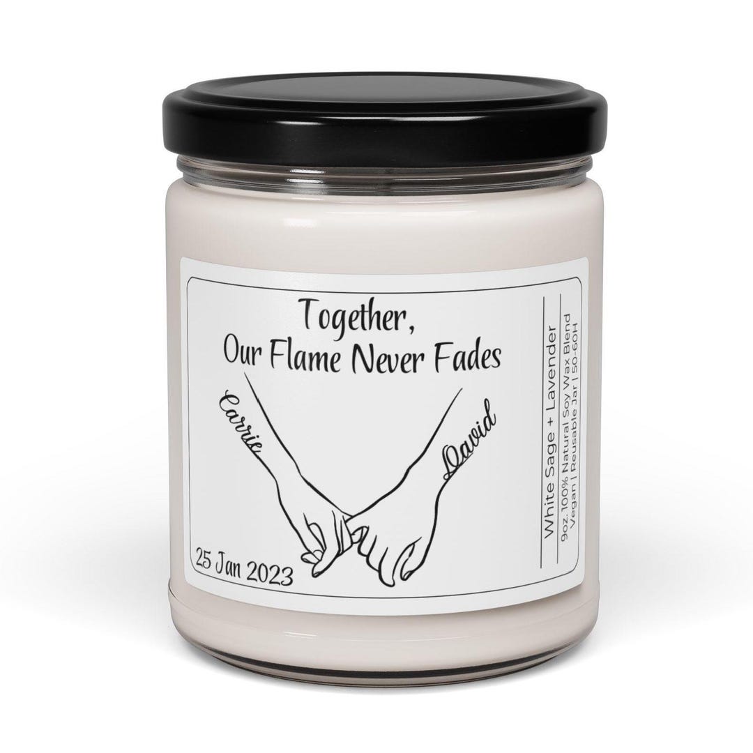 Personalized Couple's Candle, Personalized Candle, Gift for Wife ...