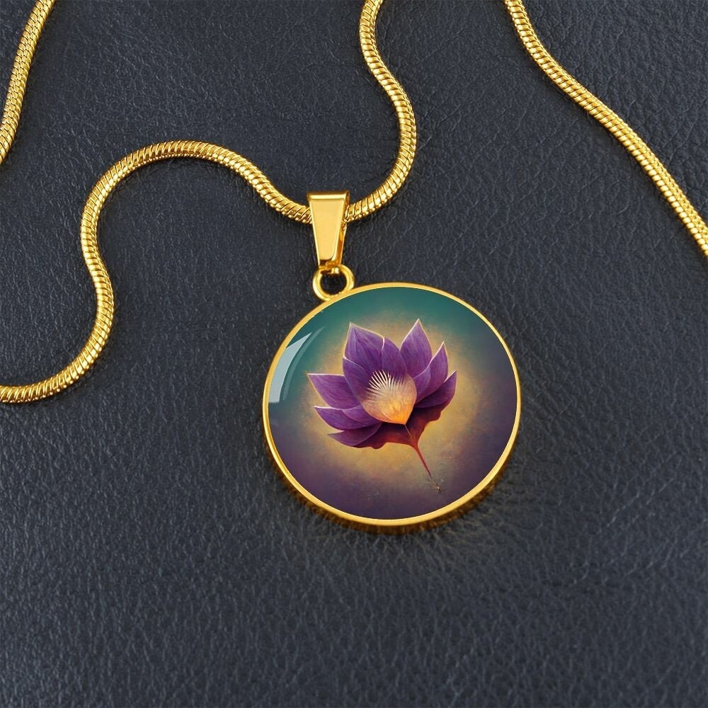 Personalized Lotus Flower Crown Chakra Necklace, Boho Jewelry, Gift for ...
