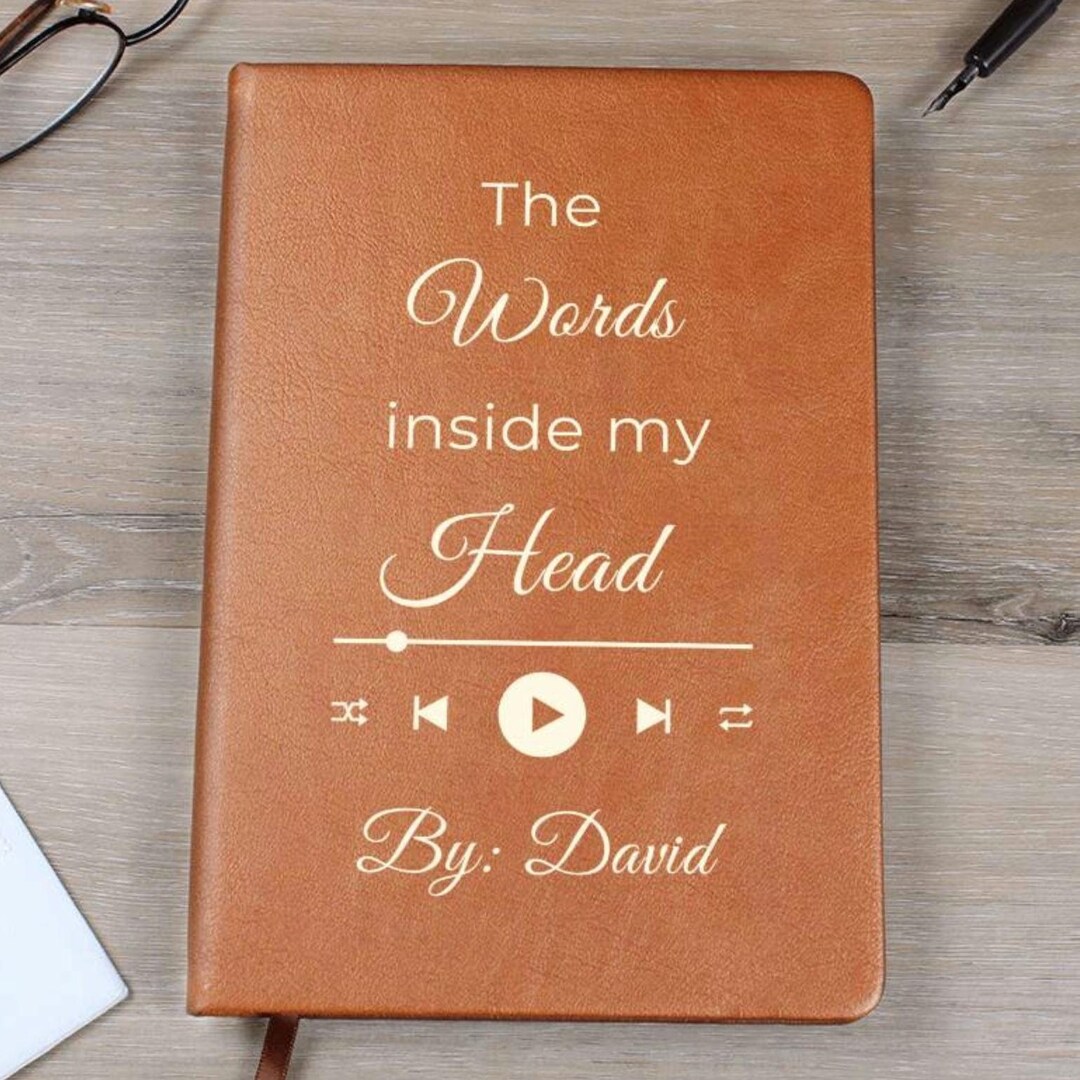 Personalized Lyric A5 Journal - Words Inside My Head, Song Writing ...
