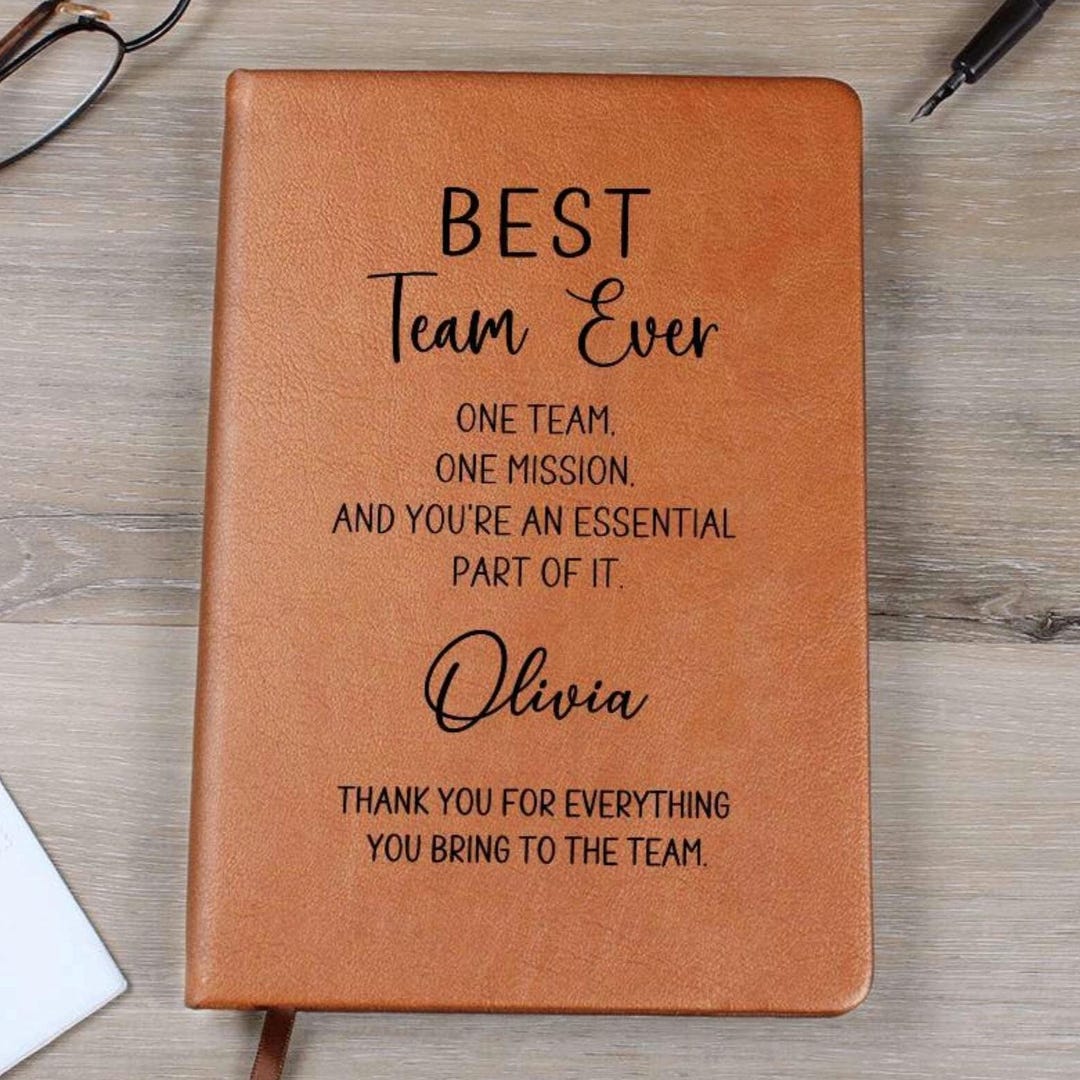 Personalized Best Team Journal, Team Appreciation Gift, Bulk Journals ...