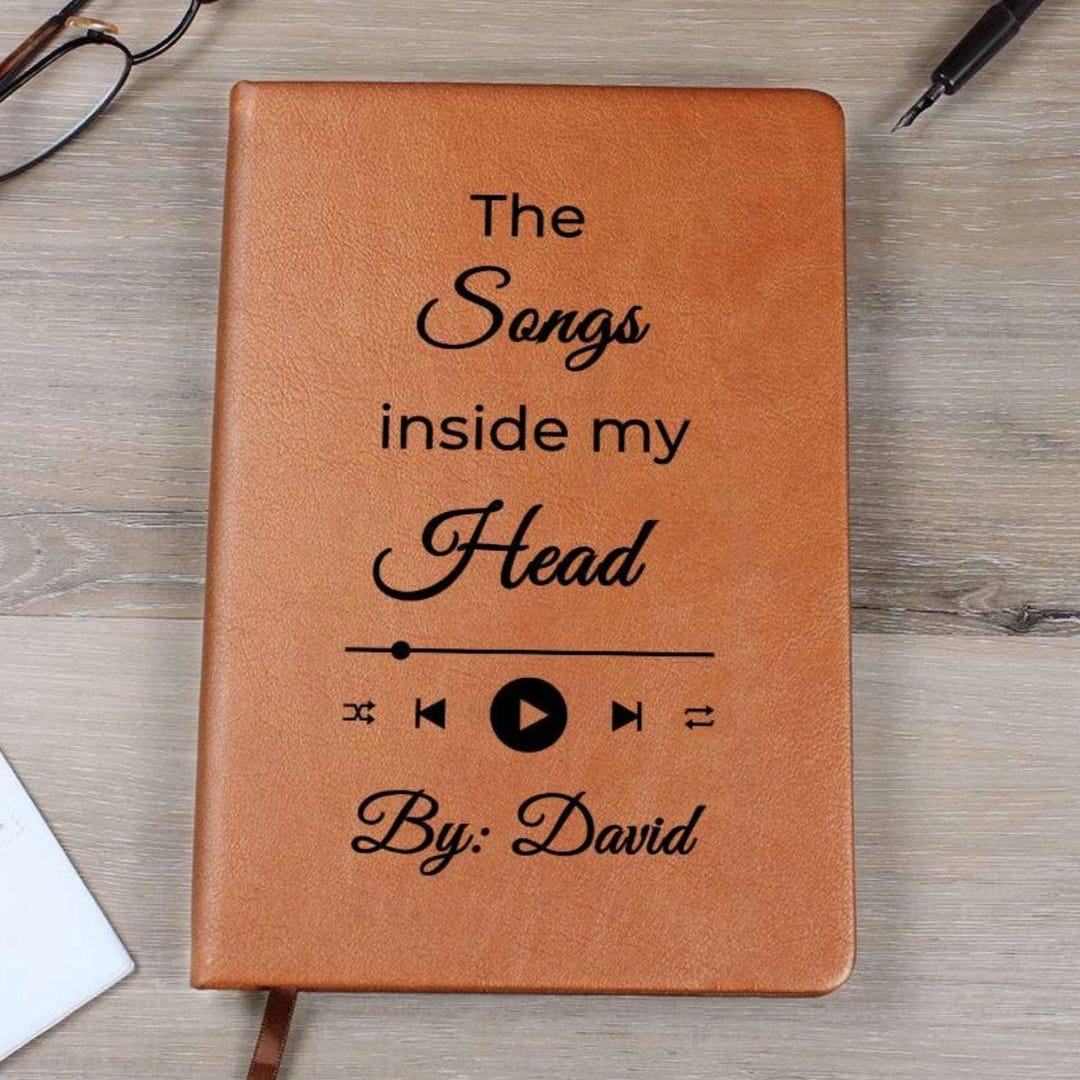 Personalized Lyric A5 Journal - the Songs Inside My Head, Musicians ...