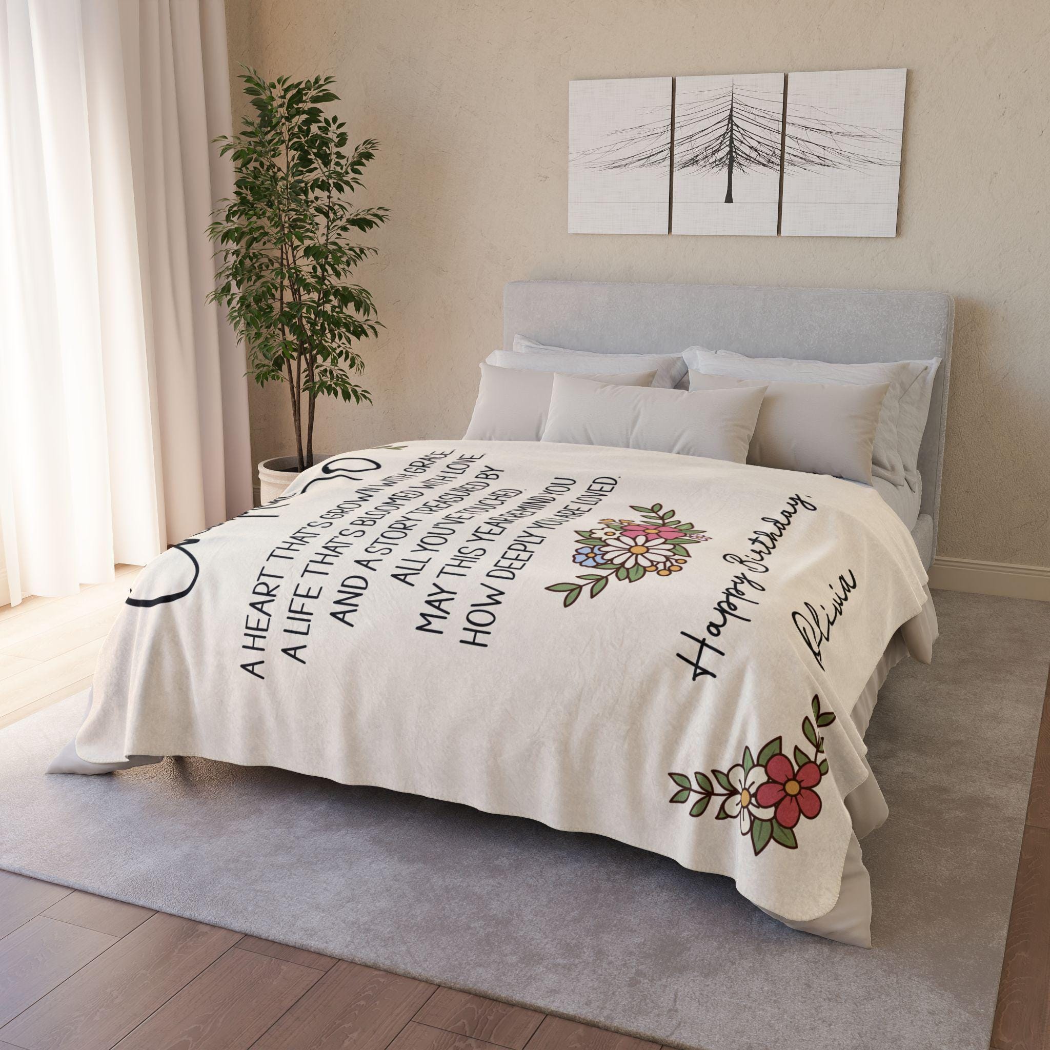 92nd Birthday Gift for Her or Him Personalized Blanket, 92 Years Old ...
