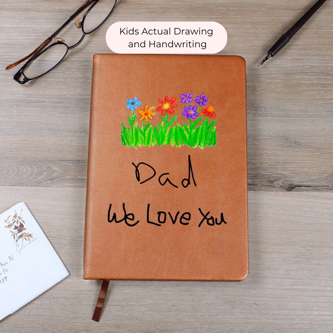 Personalized Father's Day Gift Journal, Actual Handwriting & Kids ...