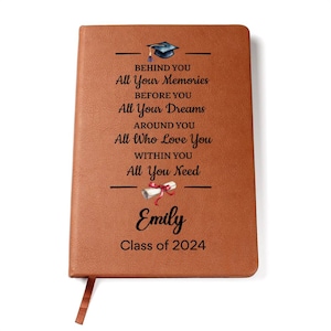 Personalized Graduation Gift Journal, Custom Name Notebook, A5 Vegan ...