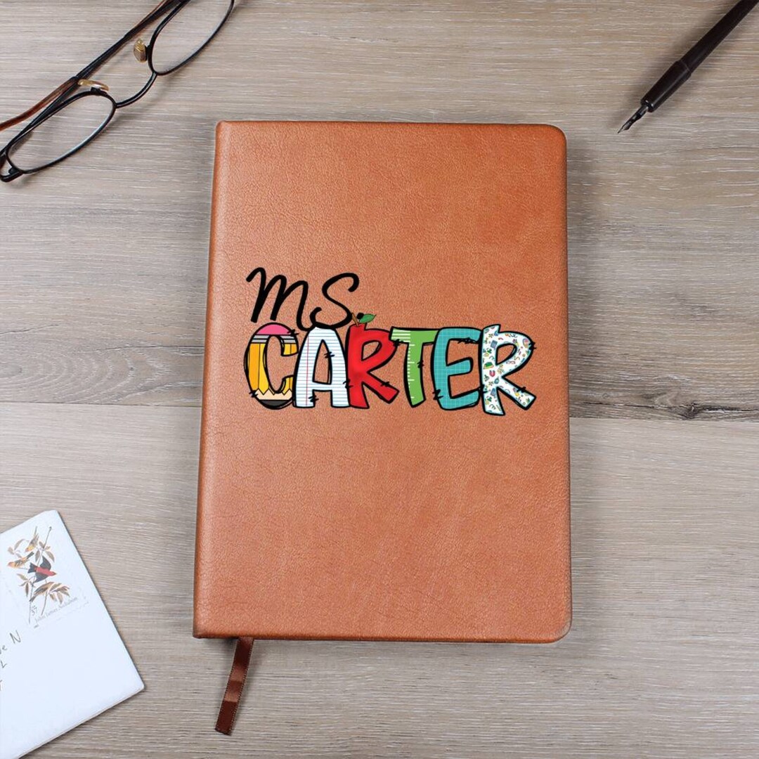 Custom Name Journal for Teacher, Personalized Notebook, Teacher Gift ...