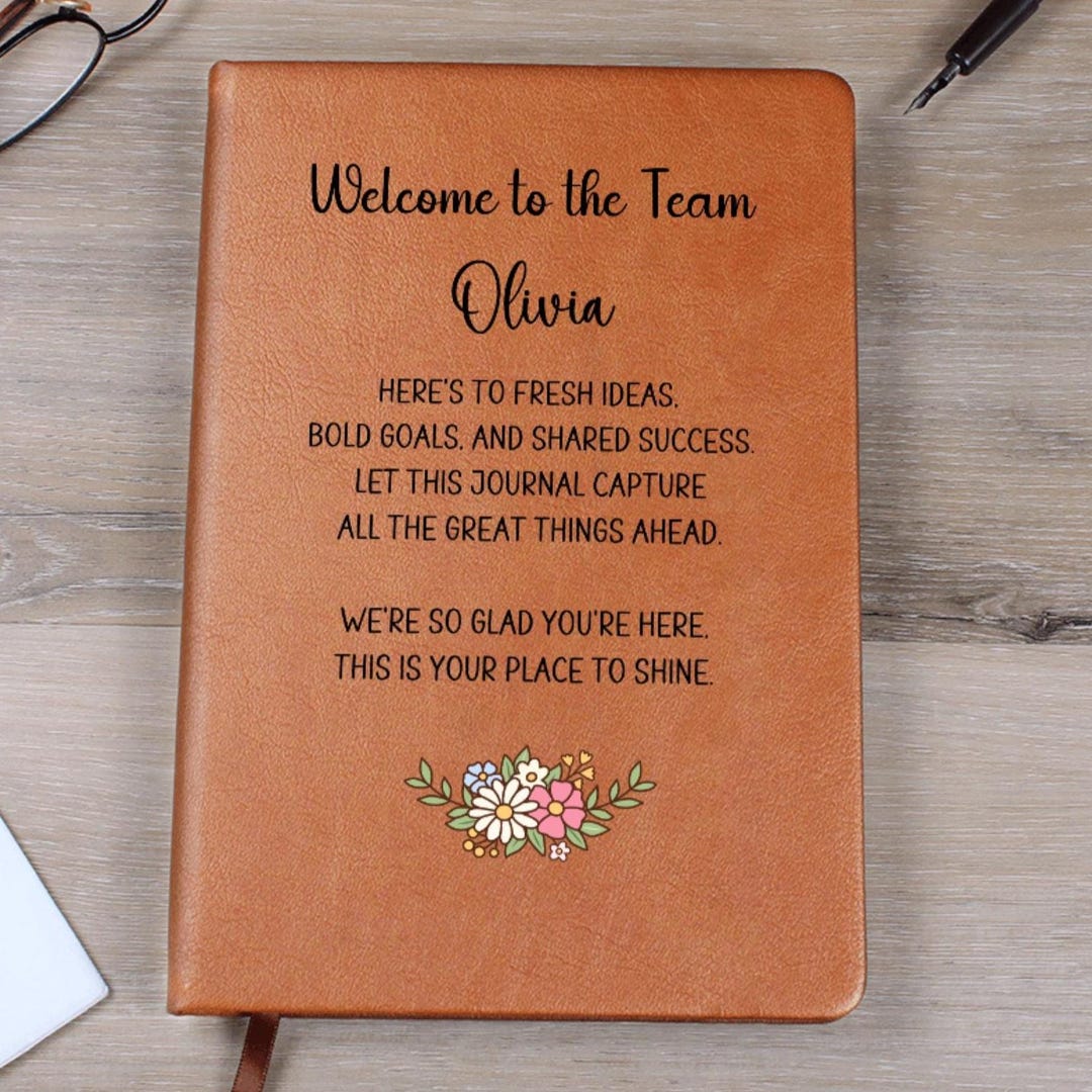 New Employee Welcome Personalized Journal, Company Onboarding A5 Vegan ...