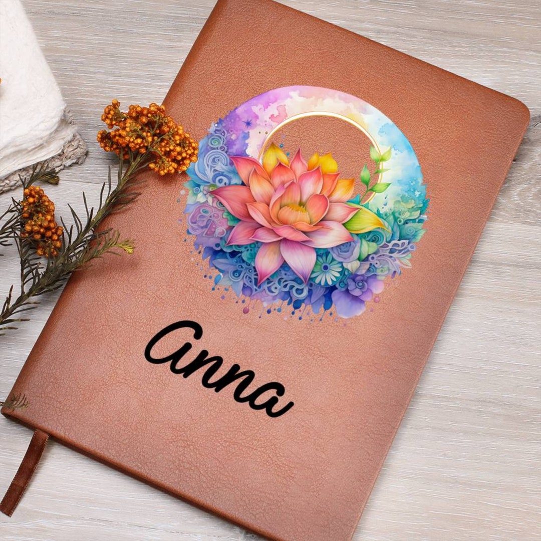 Personalized Lotus Notebook Journal | Custom Spiritual Gift With Name ...