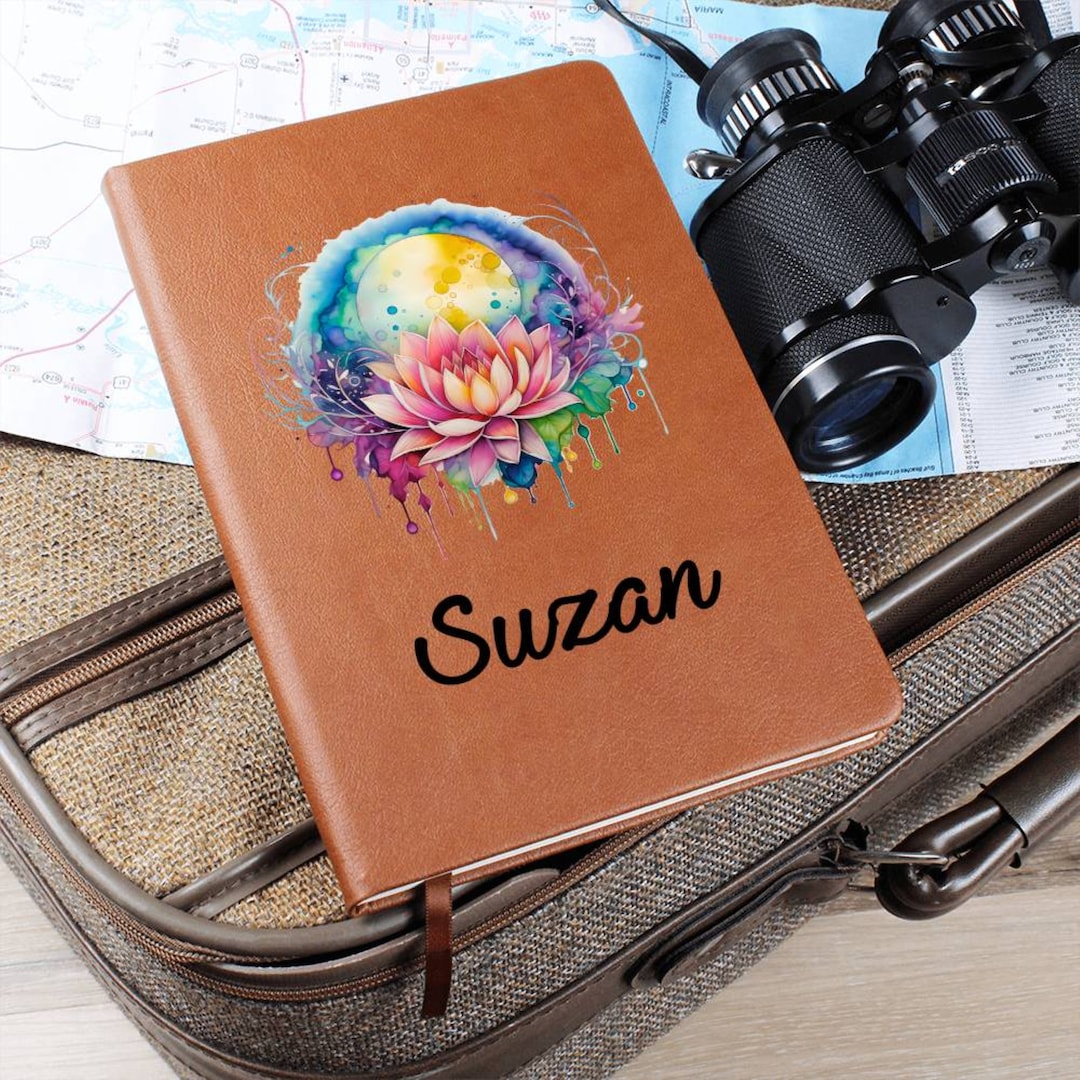 Personalized Lotus Chakra Notebook Journal | Unique Leatherette Cover ...