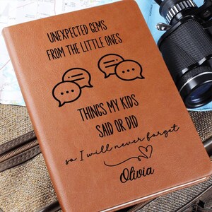 Personalized Funny Things My Kids Say Journal, Custom Kids Quote Memory ...