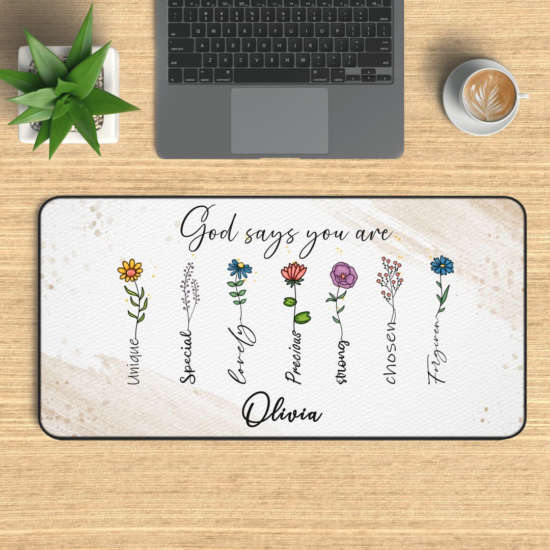 Custom Prayer Desk Mat, Personalized Positive Affirmations Mousepad ...
