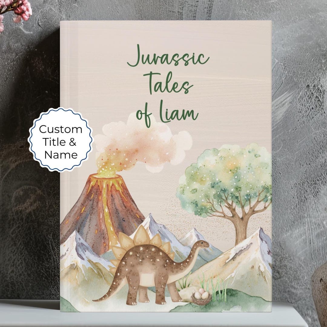 Personalized Dinosaur Journal, Custom Kids Story Writing Notebook Boys ...