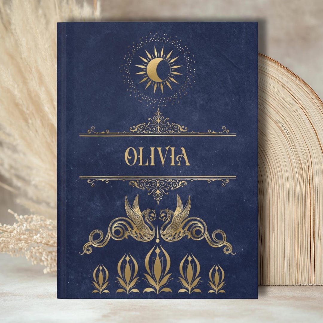 Personalized Art Nouveau Writing Journal, Custom Gothic Vintage ...