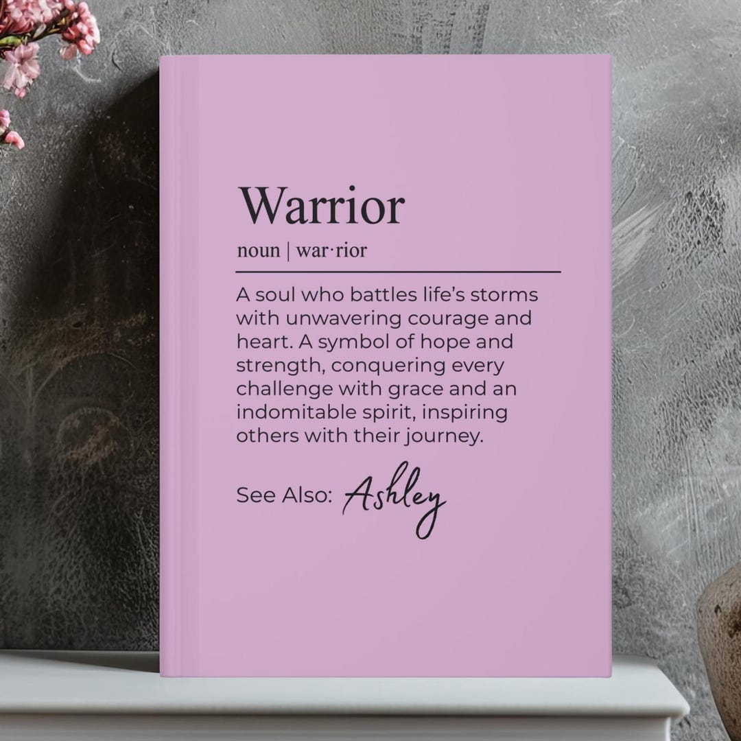 Personalized Warrior Journal, Custom Warrior Definition Journal, Cancer ...