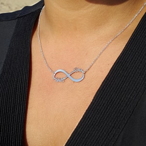 Infinity Necklace Interlocking Hoop Necklace Personalized Infinity ...