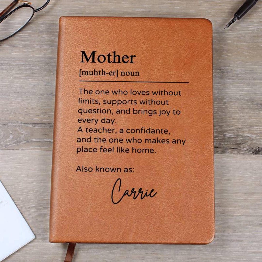Personalized Mother Journal, Custom Mother's Day Journal Gift, A5 Vegan ...