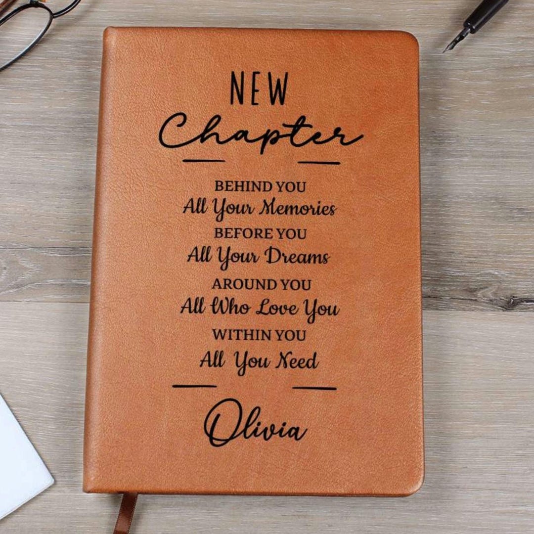 Personalized New Chapter Journal, Custom Name Notebook, A5 Vegan ...