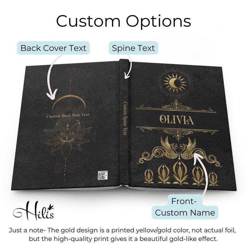 Personalized Art Nouveau Writing Journal, Custom Gothic Vintage ...