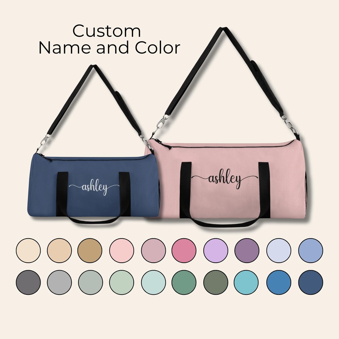 Custom Weekender Bag, Personalized Bridesmaid Duffle Bags, Overnight ...