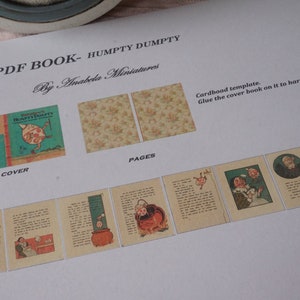 PDF- Humpty Dumpty Book- 1:12 Digital Dollhouse Miniature Books, Boxes ...