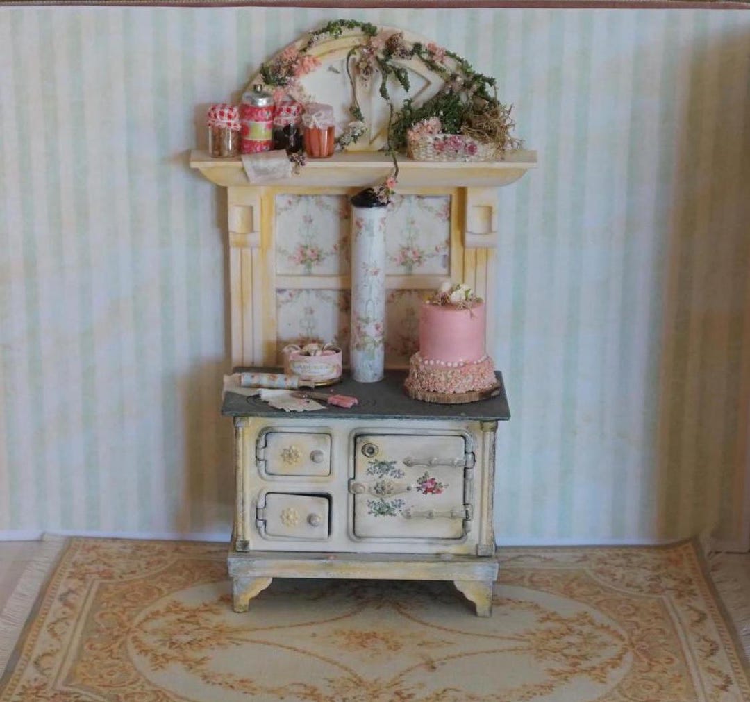 New**dollhouse Shabbby Vintage AGA Stove 1:12 Miniature Furniture for ...