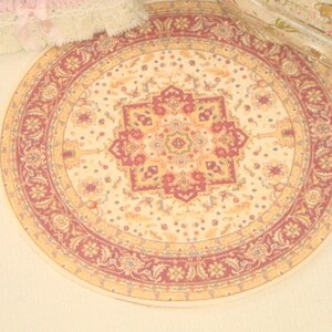 Dollhouse Round Classic Rug. 1:12 Dollhouse Miniature Rugs. - Etsy