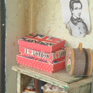Three Vintage London Boxes for Dollhouses. 1:12 Dollhouse Miniature ...