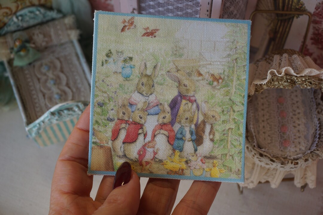 New**dollhouse Peter Rabbit Rug. 1:12 Miniature Rugs for Children Room ...
