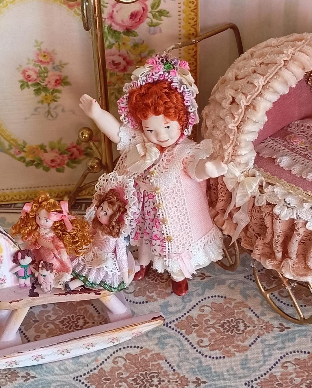 New***dollhouse Porcelain Girl Doll. 1:12 Miniature Dolls Toys ...