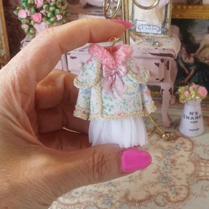 Newdollhouse Miniature Lillte Girl Coat on Hang. 1:12 Dollhouse ...