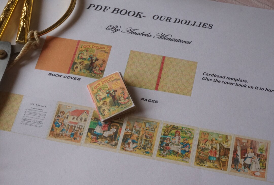 PDF- Our Dollies Book- 1:12 Digital Printable Dollhouse Miniature Books ...