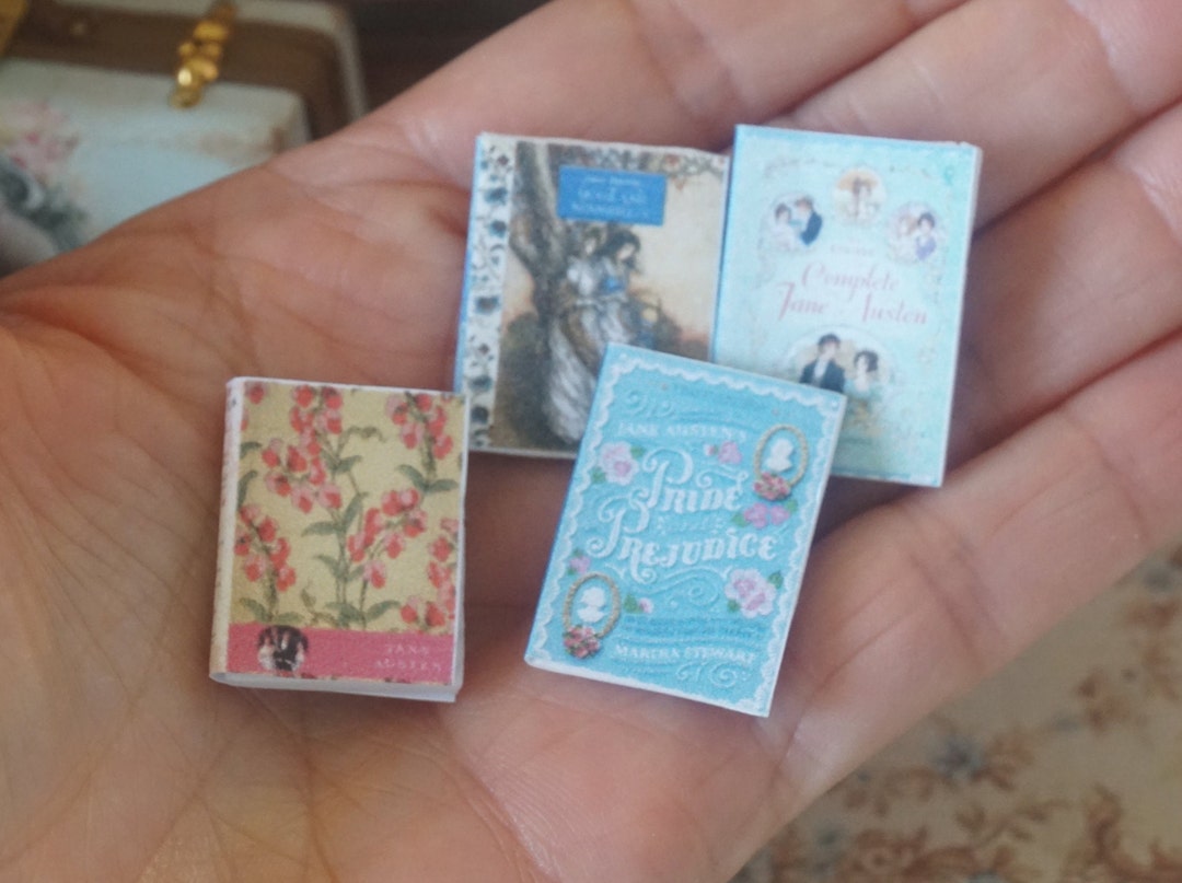 New**dollhouse Four Vintage Jane Austen Books . Miniature 1:12 Antique ...