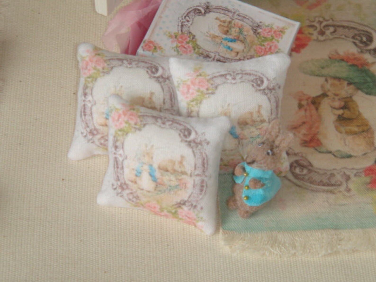 Dollhouse Peter Rabbit Pillow in Gift Box. 1:12 Miniature - Etsy
