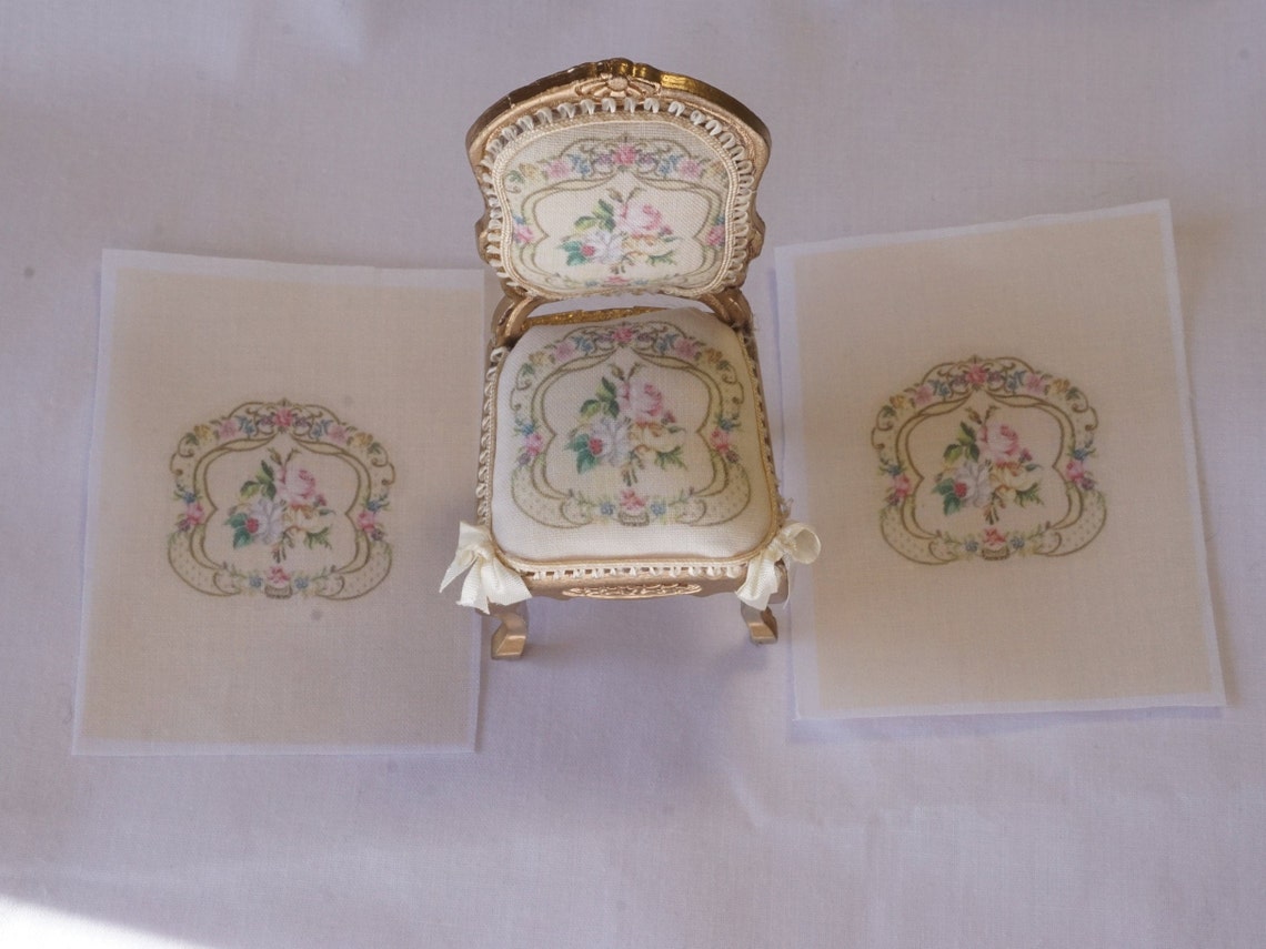 New KIT Dollhouse Upholstered Chair. 1:12 Scale Fabric - Etsy