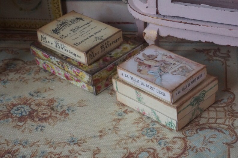 Pdfdownloable Vintage Antique Set of Four Victorian Boxes - Etsy