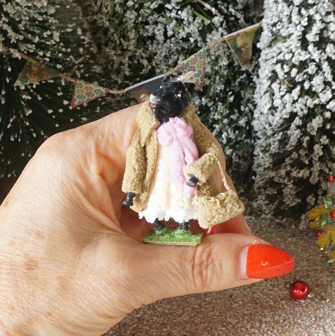 Ooak-miniature Donkey Dressed Goat Lady. Caracter Animal Dolls 1:12 ...